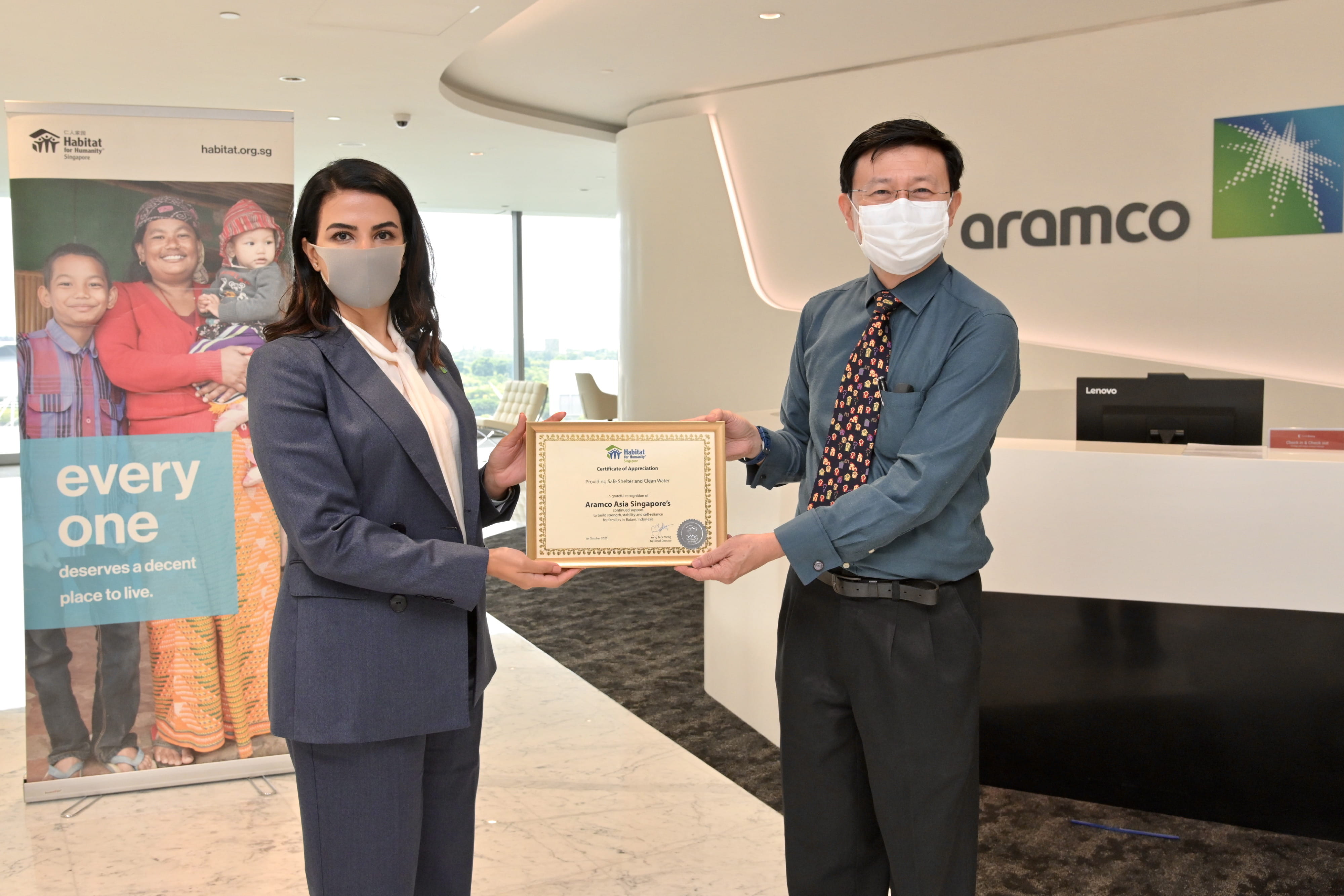 Aramco Singapore provides safe housing and clean water to residents in ...